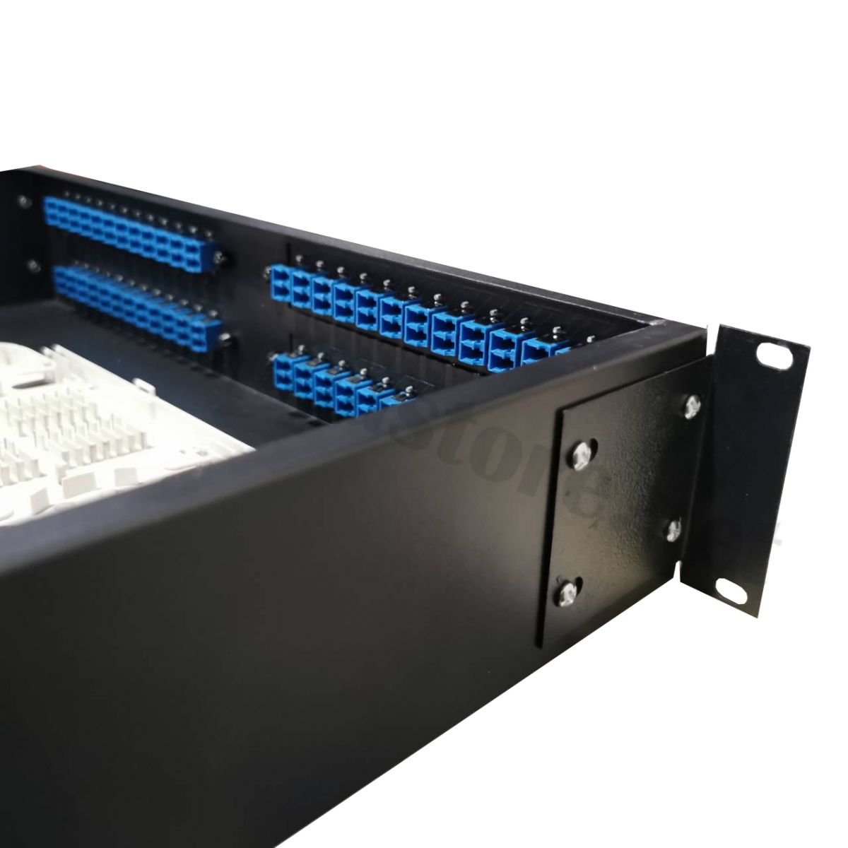 ODF Rack Mount พร้อมสายสไปรท์ LC/UPC 48 Ports 96 Cores Fiber Optic Patch Panel (480x220x75mm ...
